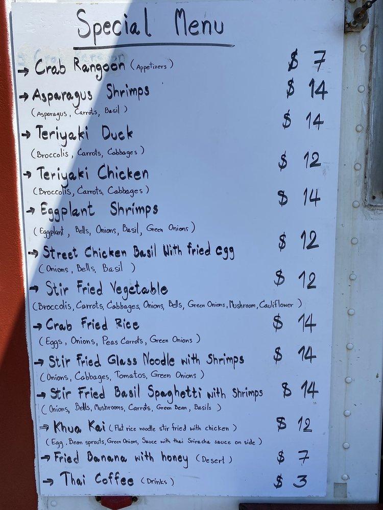 Menu at Khob Khun Thai Food restaurant, Gold Beach, Ellensburg Ave