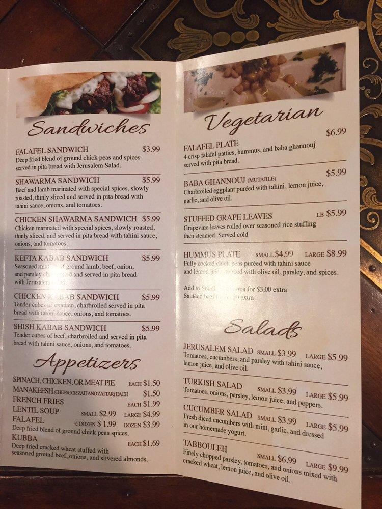 Menu at Pyramid Supermarket restaurant, Orland Park