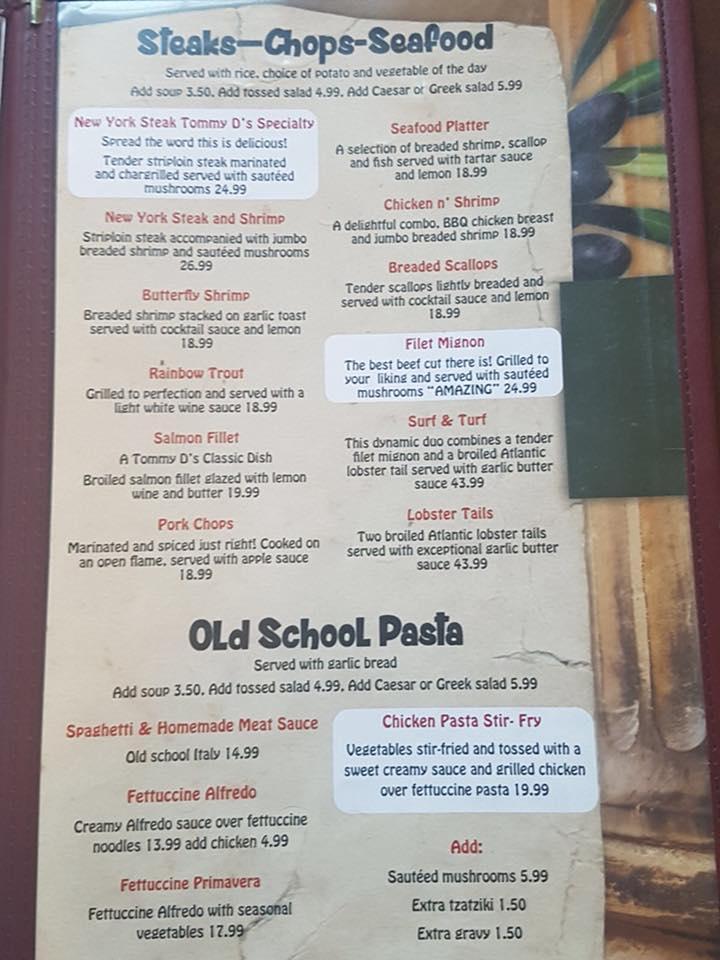 Menu at The Red House Eatery steakhouse, Hanover