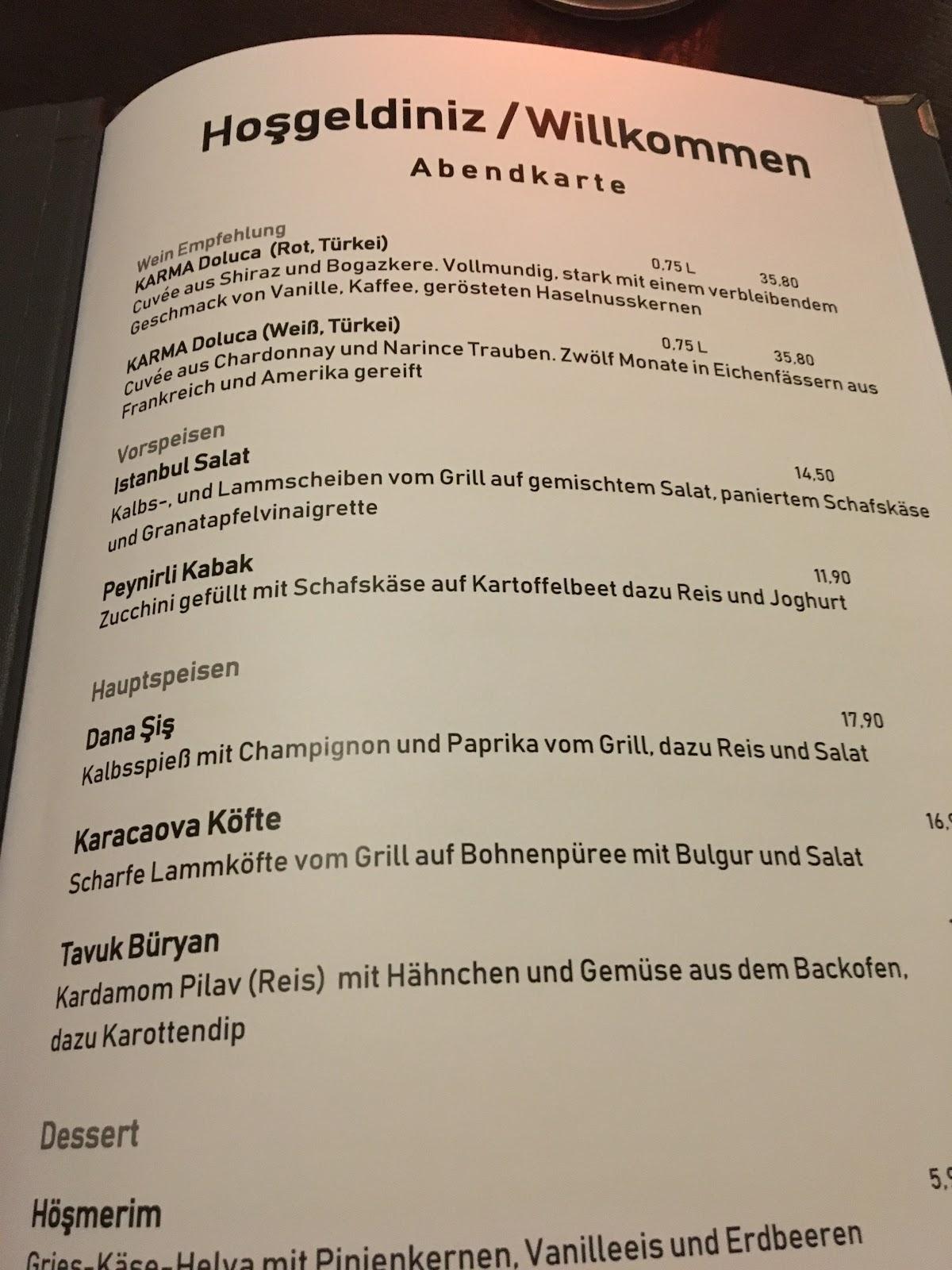 Speisekarte von Ali Bey Restaurant, München