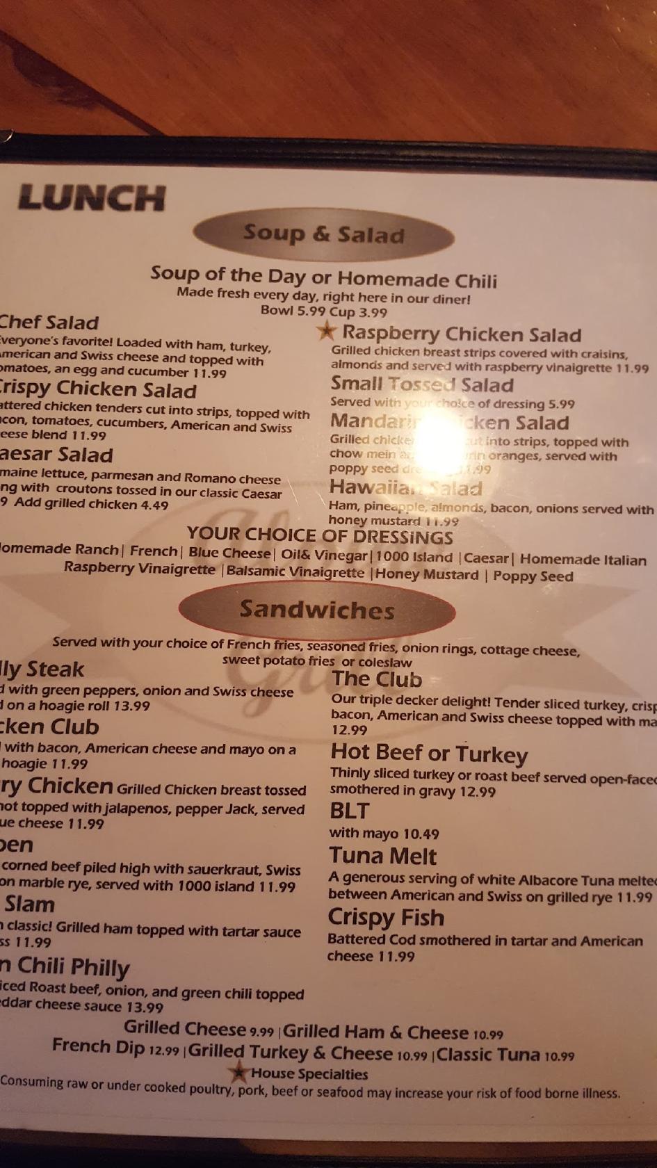 Menu at Alpine Grill & Still restaurant, Alpine
