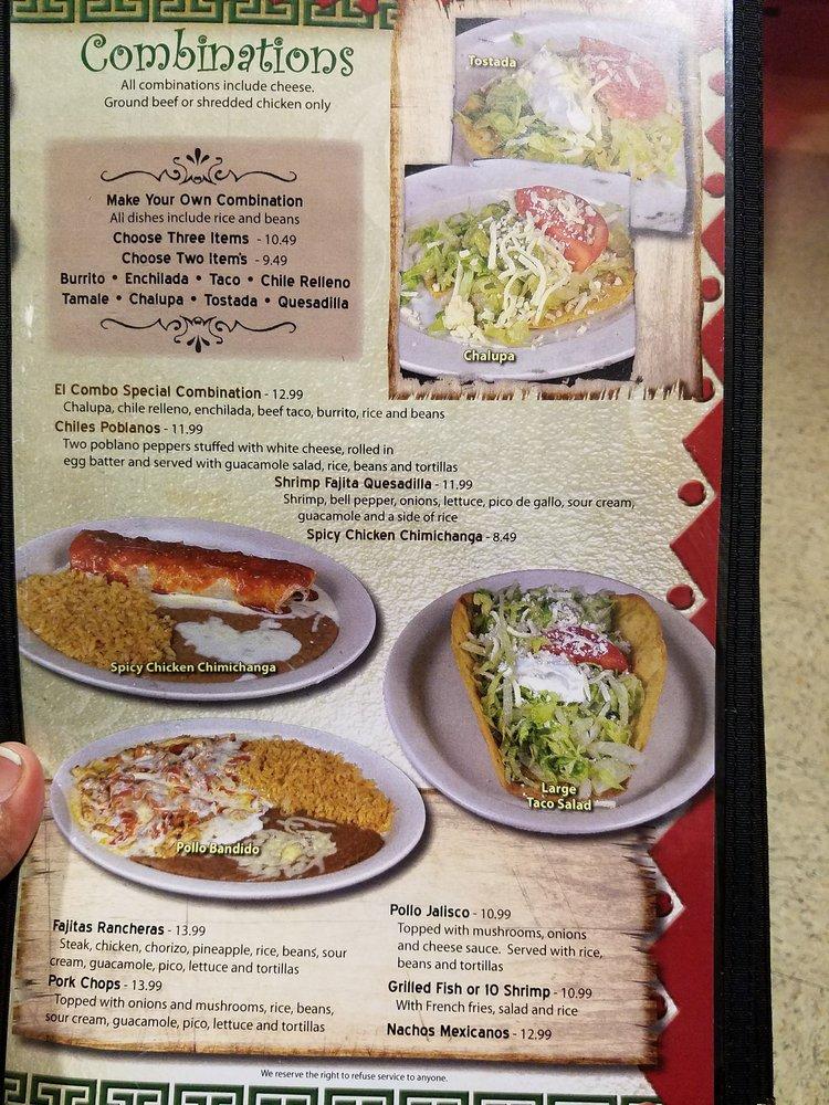 Menu at Fiesta Ranchera Mexican Restaurant, Adrian