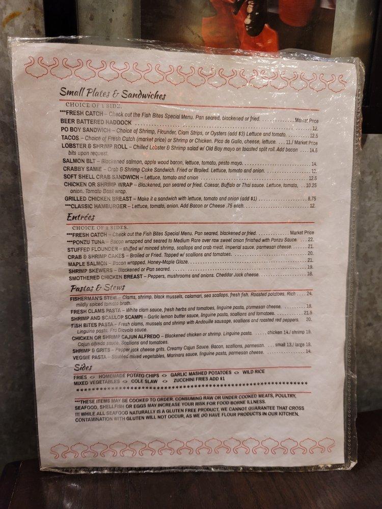 Menu at Fish Bites Seafood Restaurant, Wilmington