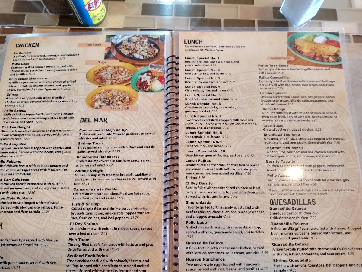 Menu at Agavero Bar & Grill, Massillon