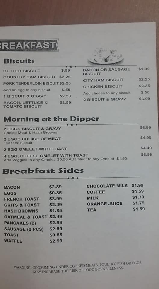 Menu at Little Dipper Diner & Creamery restaurant, Blaine