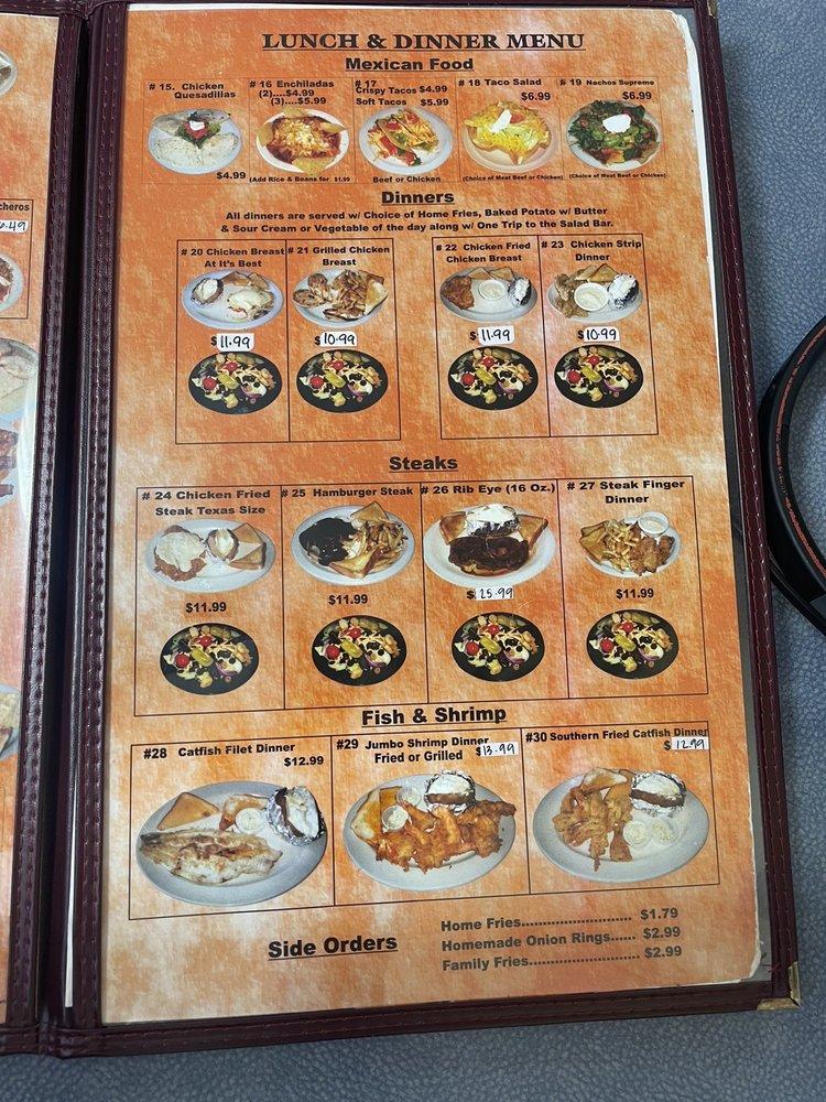 Menu at Cow Palace restaurant, Gonzales, 342 US-90 ALT W