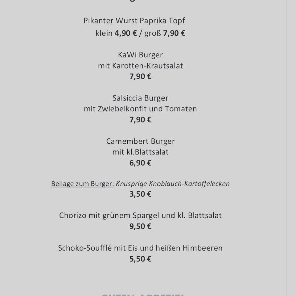 Menu at KaWi cafe & lunch, Berlin