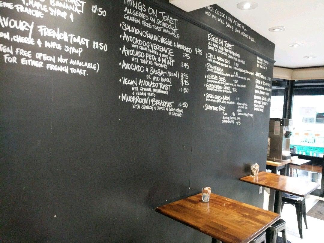 Menu at Pimlico Fresh cafe, London, 86-87 Wilton Rd