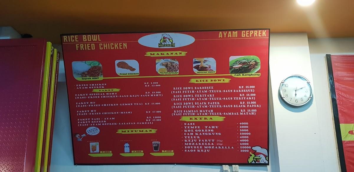 Menu at WINNER CHICKEN DINNER restaurant, West Jakarta
