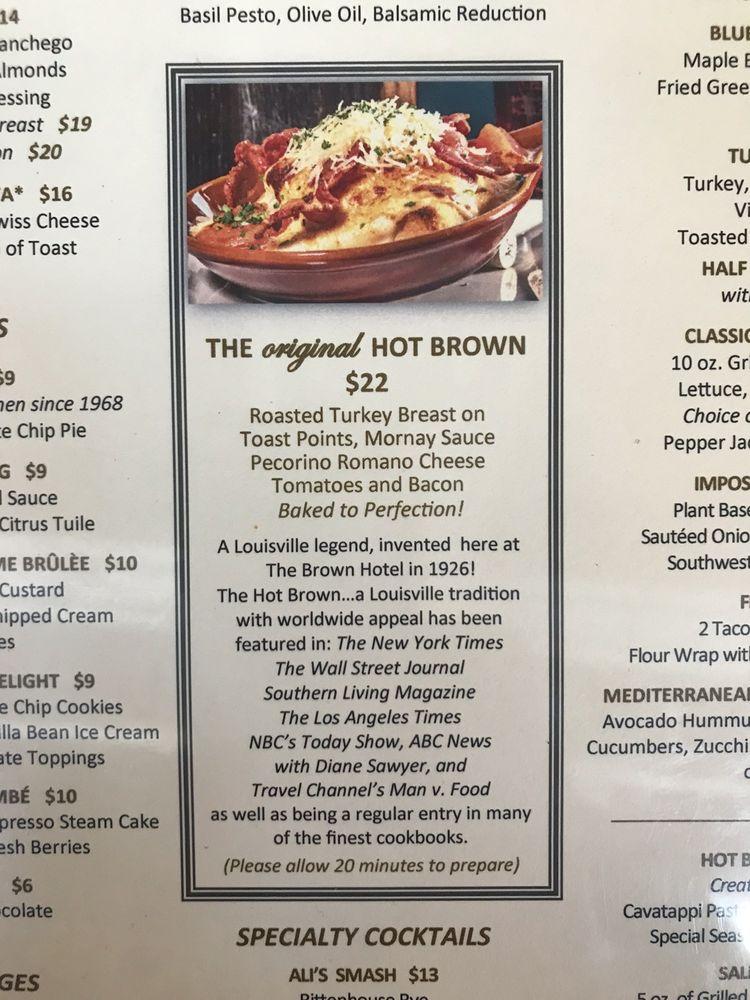Menu at J Graham's Cafe, Louisville
