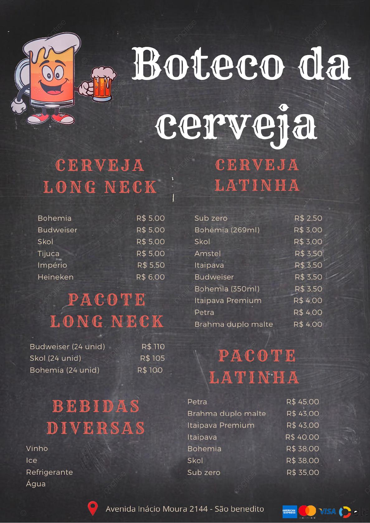 Menu em Boteco da cerveja pub & Bar, Cametá