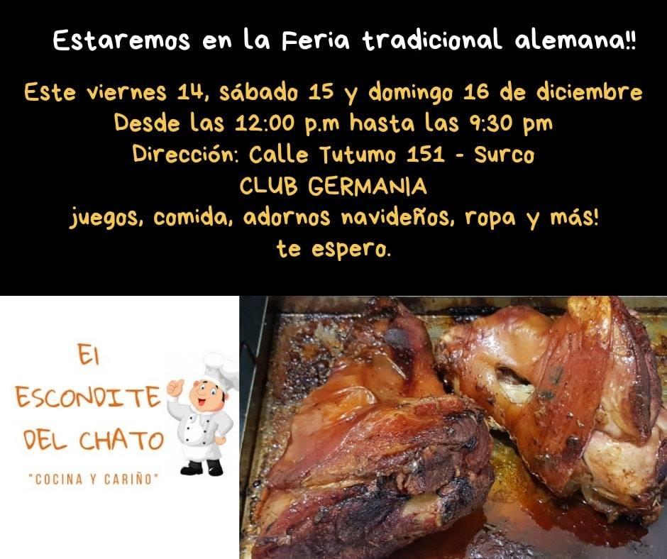 Menu at El Escondite del Chato restaurant, Lima