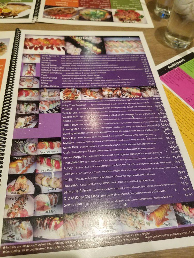 Menu at Little Tokyo Restaurant, Metairie, N Causeway Blvd