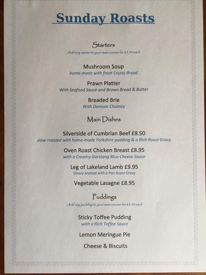 Menu at The Masons pub & bar, Morecambe
