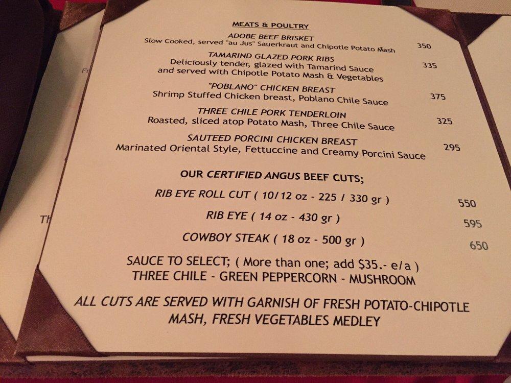 Menu at Peter's Restaurante, Cancún, Avenida Bonampak Mz 11 Lt 71-72