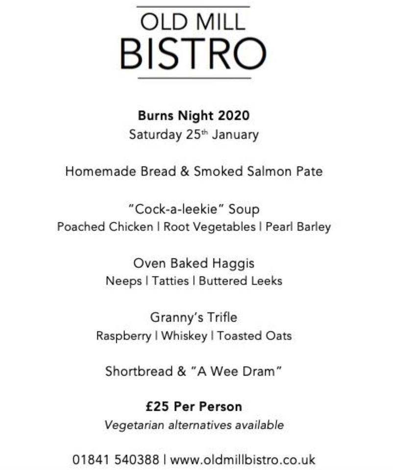 Menu at The Old Mill House restaurant, Saint Minver Lowlands