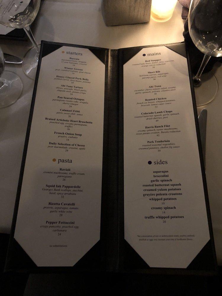 Menu at Ellina pub & bar, Aspen