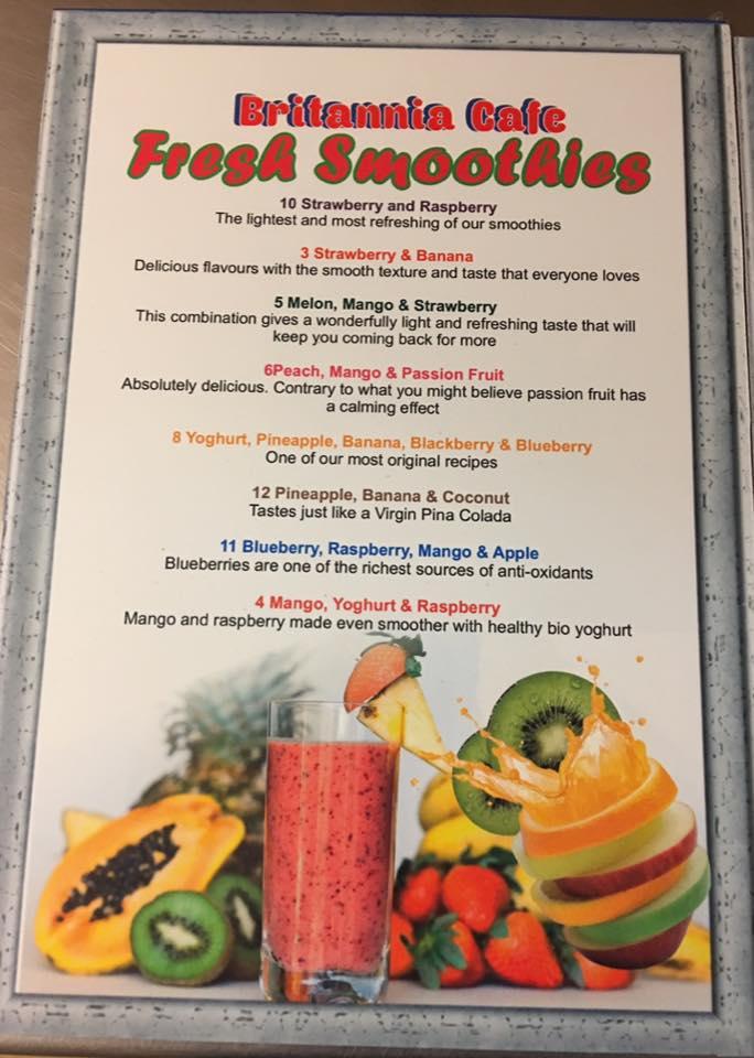 Menu at Britannia Cafe Rainham, Rainham, 53 Upminster Rd S