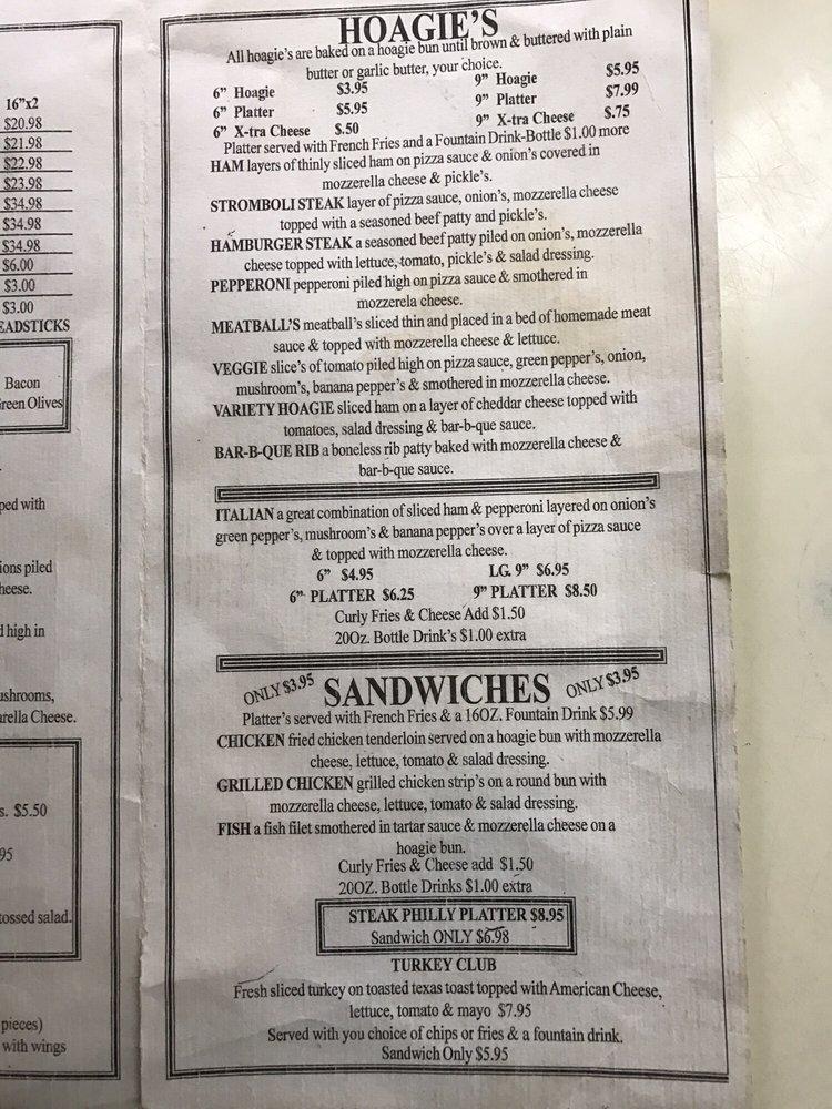 Menu at Variety Pizza House pizzeria, Jackson