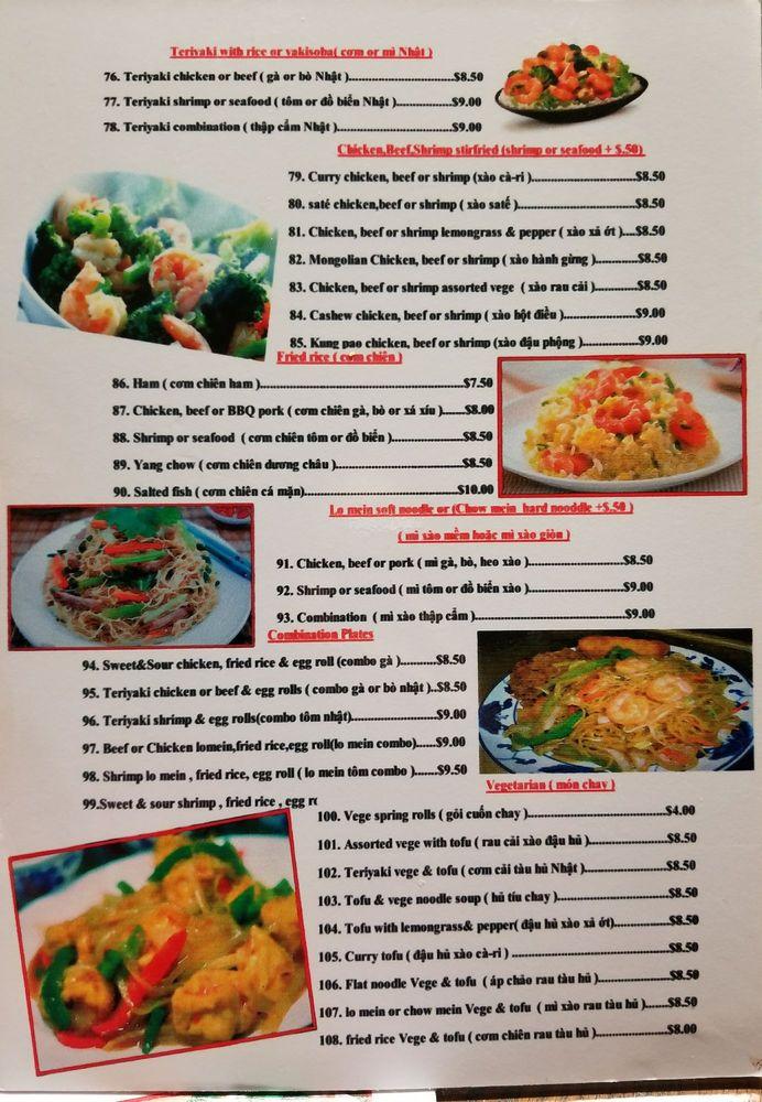 Menu at Asian Palace restaurant, West Valley City, 3500 S