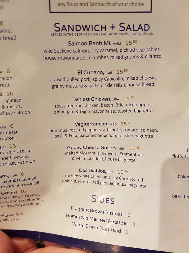 Menu at Burgoo pub & bar, Vancouver, 101-1100 Burrard St