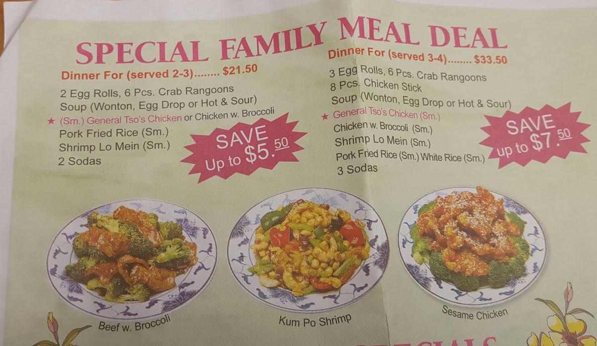 Menu at Chiu Kwan Kitchen restaurant, Lehighton