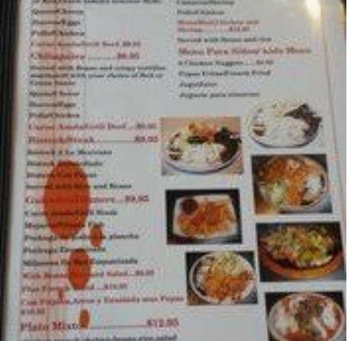 Menu at El Garage Restaurant, Manassas, Grant Ave