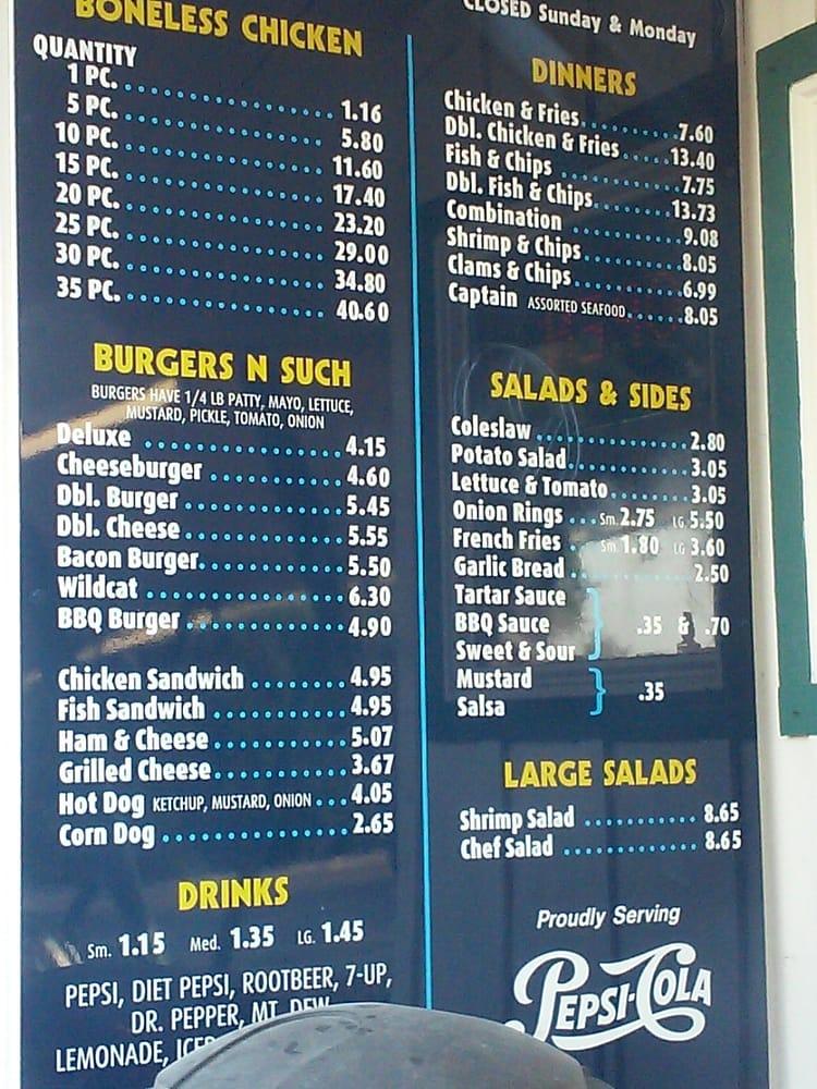 Menu at Larry's Drive In fast food, East Wenatchee