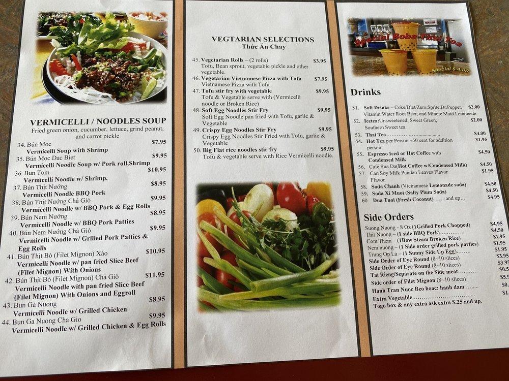 Menu at Pho Viet Nam 2 restaurant, Mesa, E Main St