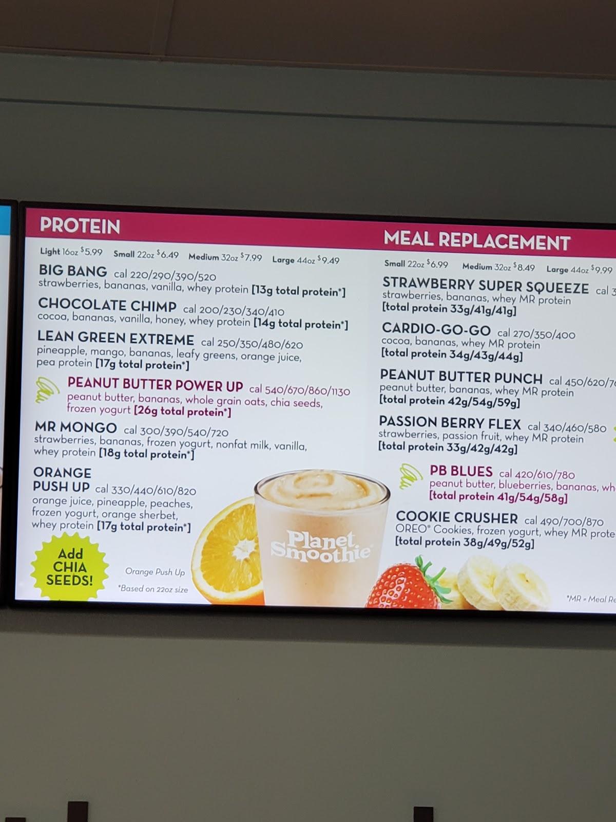 Menu at Planet Smoothie pub & bar, Altamonte Springs, 380 S State Rd 434