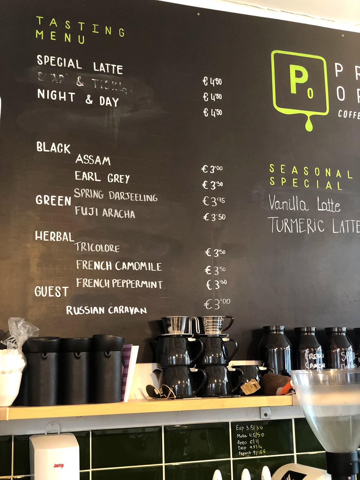 Menu at Proper Order Coffee Co cafe, Dublin