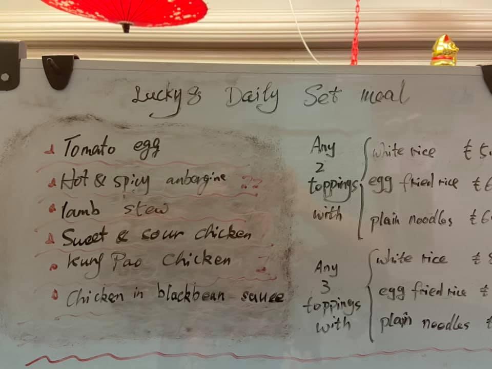 Menu at Lucky 8 restaurant, Luton