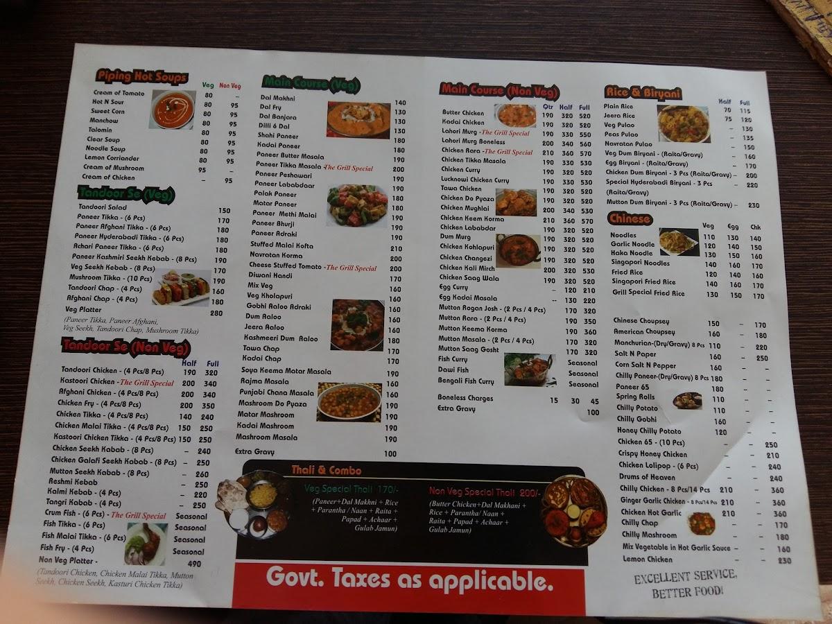 Menu at The Grill house, Ghaziabad