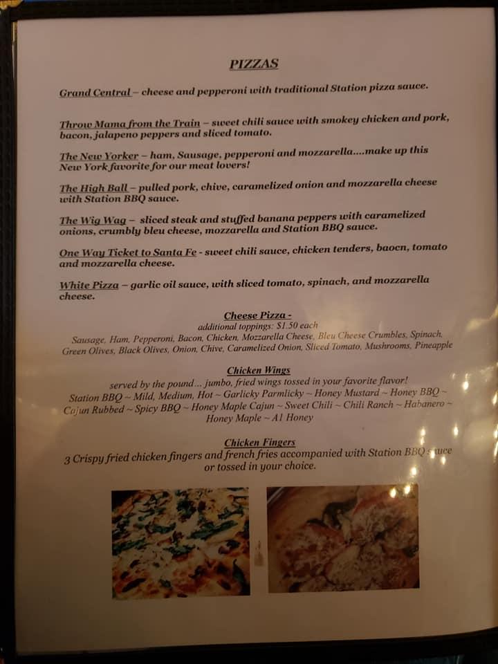 Menu at The Station Bistro pub & bar, West Valley