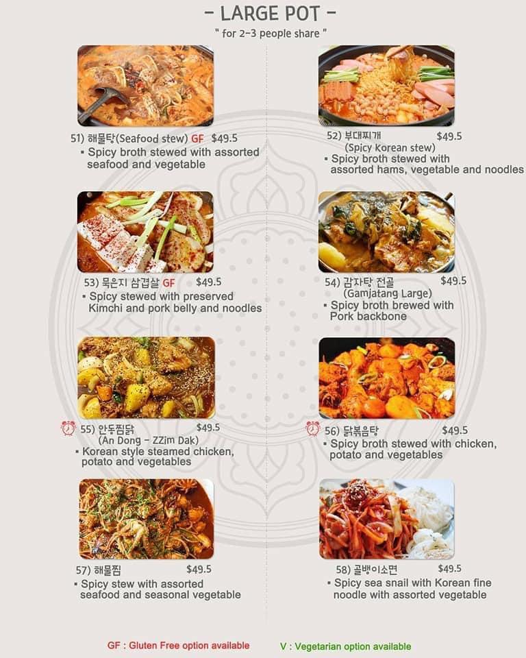 Menu at Eden Alley Korean Restaurant and Karaoke, Christchurch