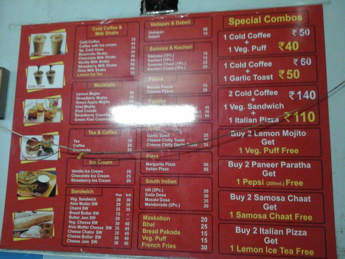 Menu at Siddhi Snacks & Coffee Bar, Ahmedabad