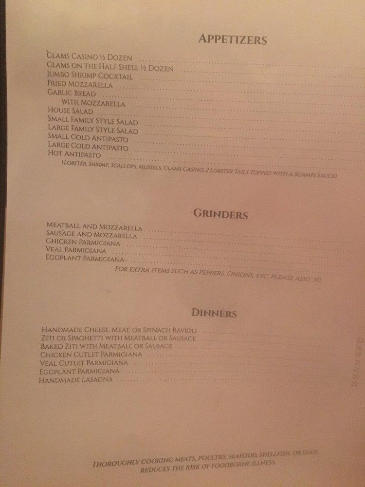 Menu at Roseland Apizza pizzeria, Derby