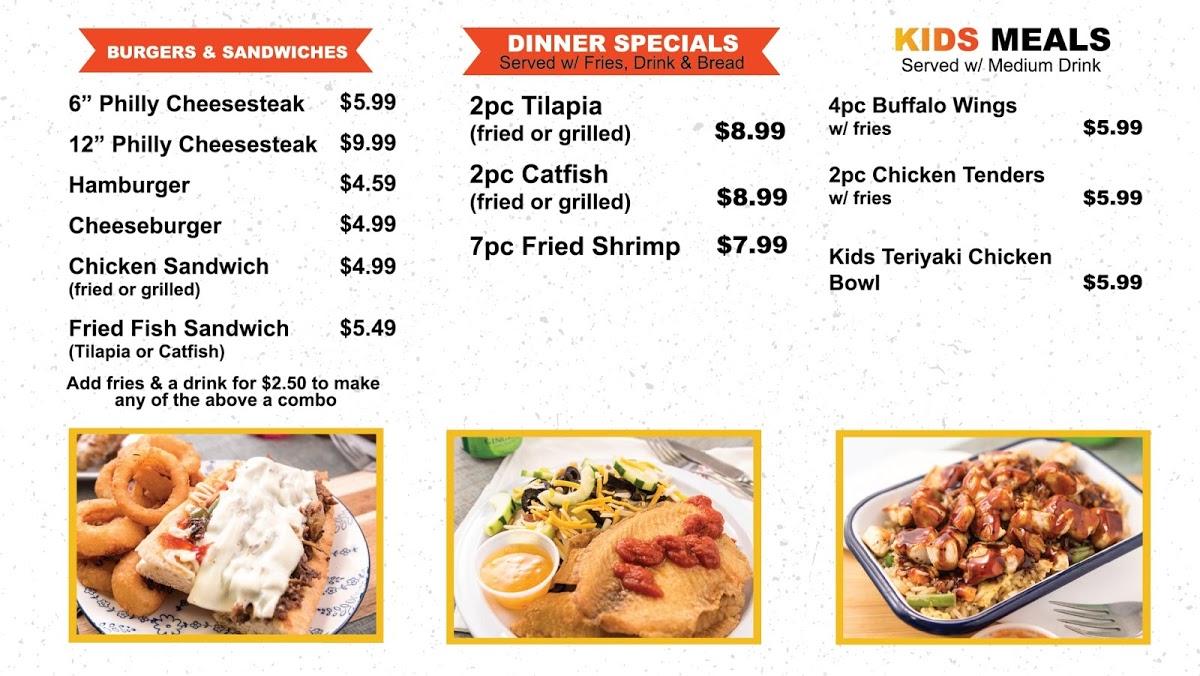 Menu at Wing spot restaurant, Philadelphia, N Front St #101