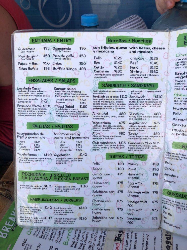 Menu at Al Natural pub & bar, Isla Mujeres