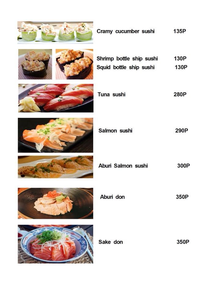 Menu at Kenzo baguio restaurant, Baguio