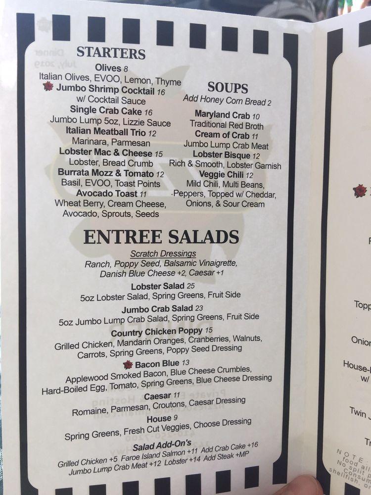 Menu at Lizzie's Cafe & Bistro 142nd St., Ocean City