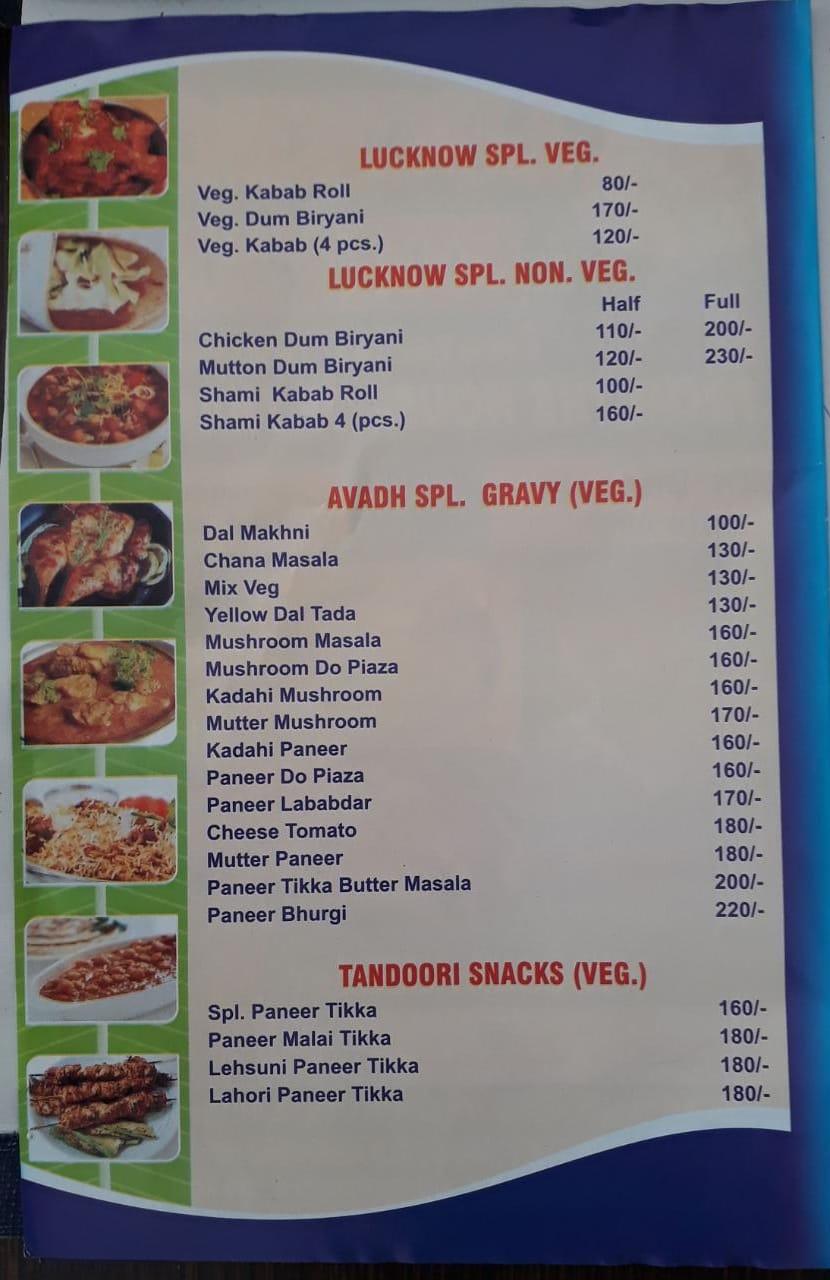 Menu at Lucknow Biryani, Chandigarh, Booth no. 7 sector 44c near ...