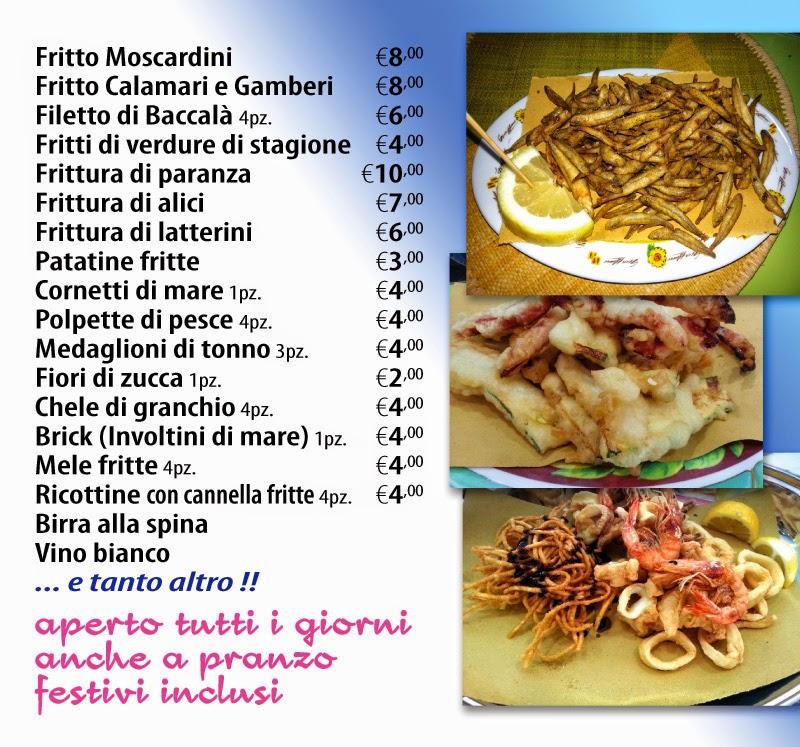 Menu da Pesce Fritto e Baccalà ristorante, Lido di Ostia, Viale della ...