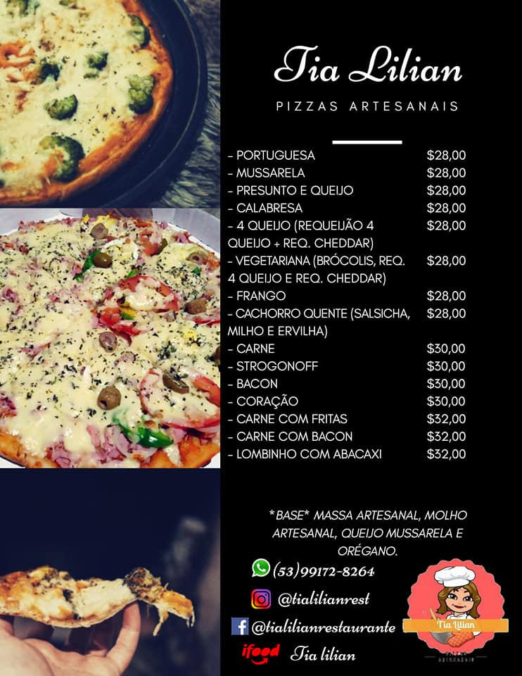 Menu em Restaurante Tia Lilian, Pelotas