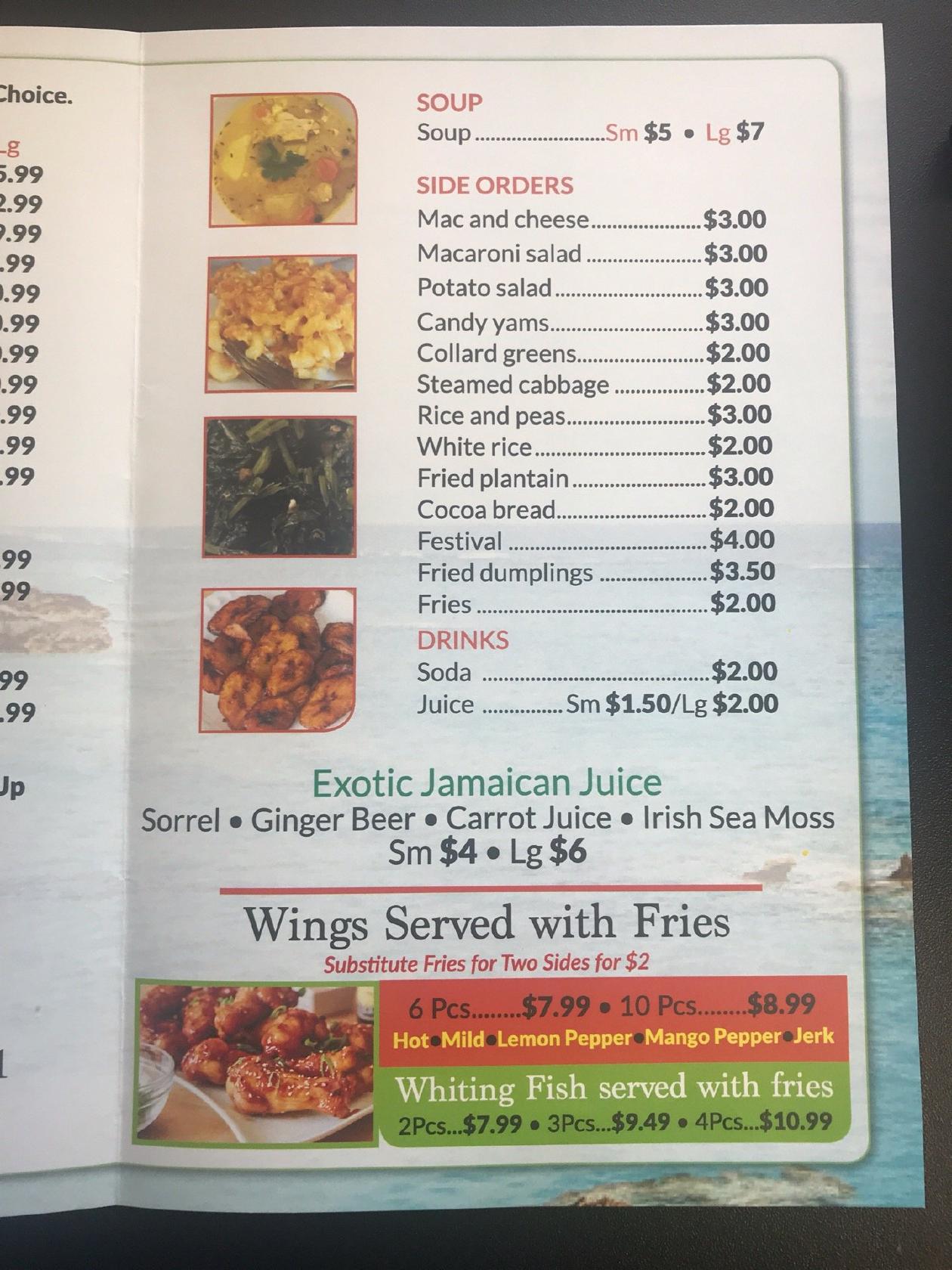 Menu at Island Spice Grill and Wings restaurant, Lithia Springs