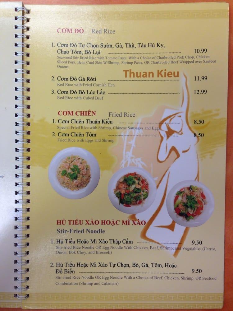 Menu at Com Tam Thuan Kieu Restaurant, Tucson