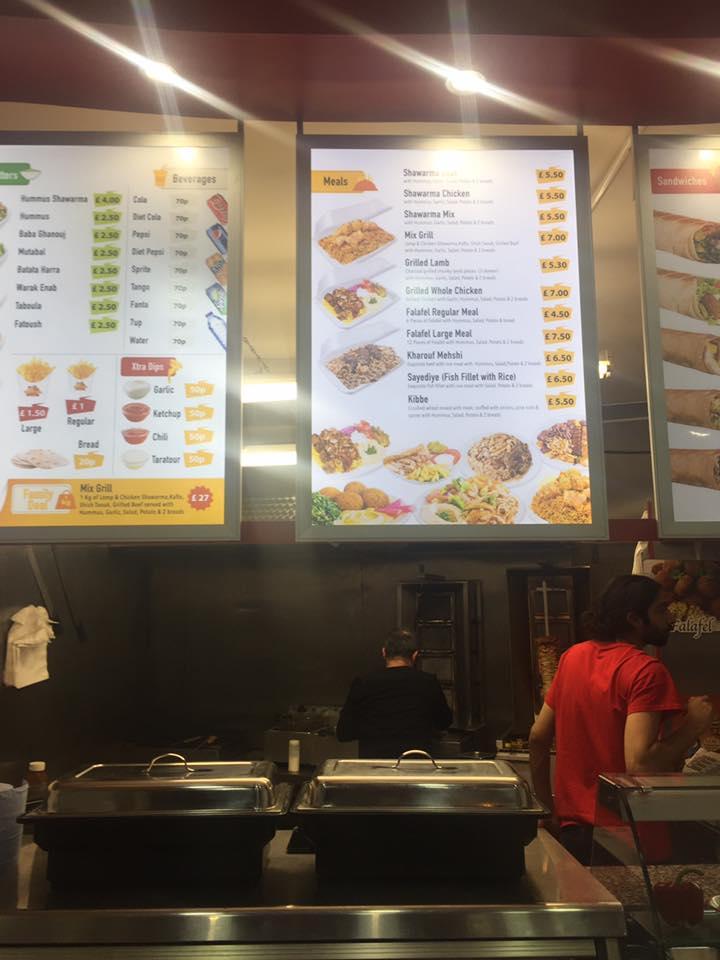 Menu at Mezaj Shawarma restaurant, Leeds