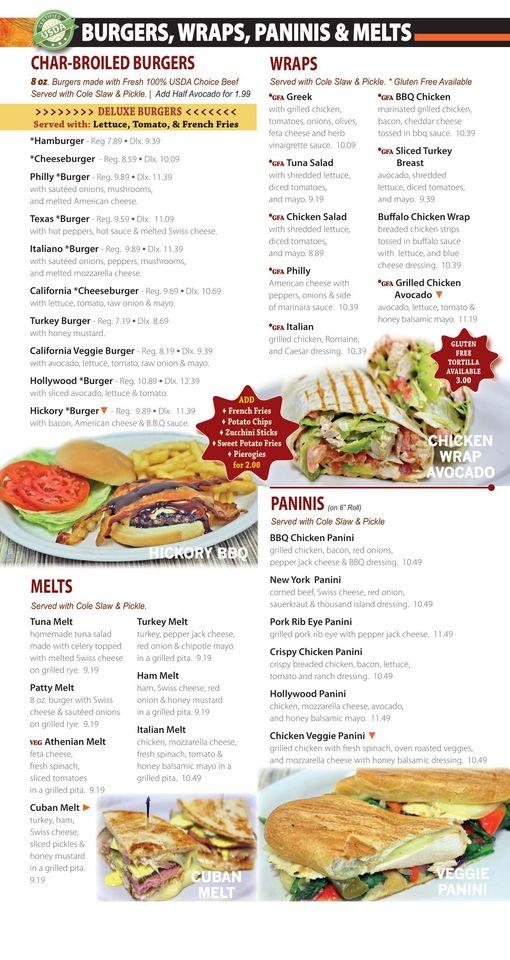 Menu at Nazareth Diner restaurant, Nazareth