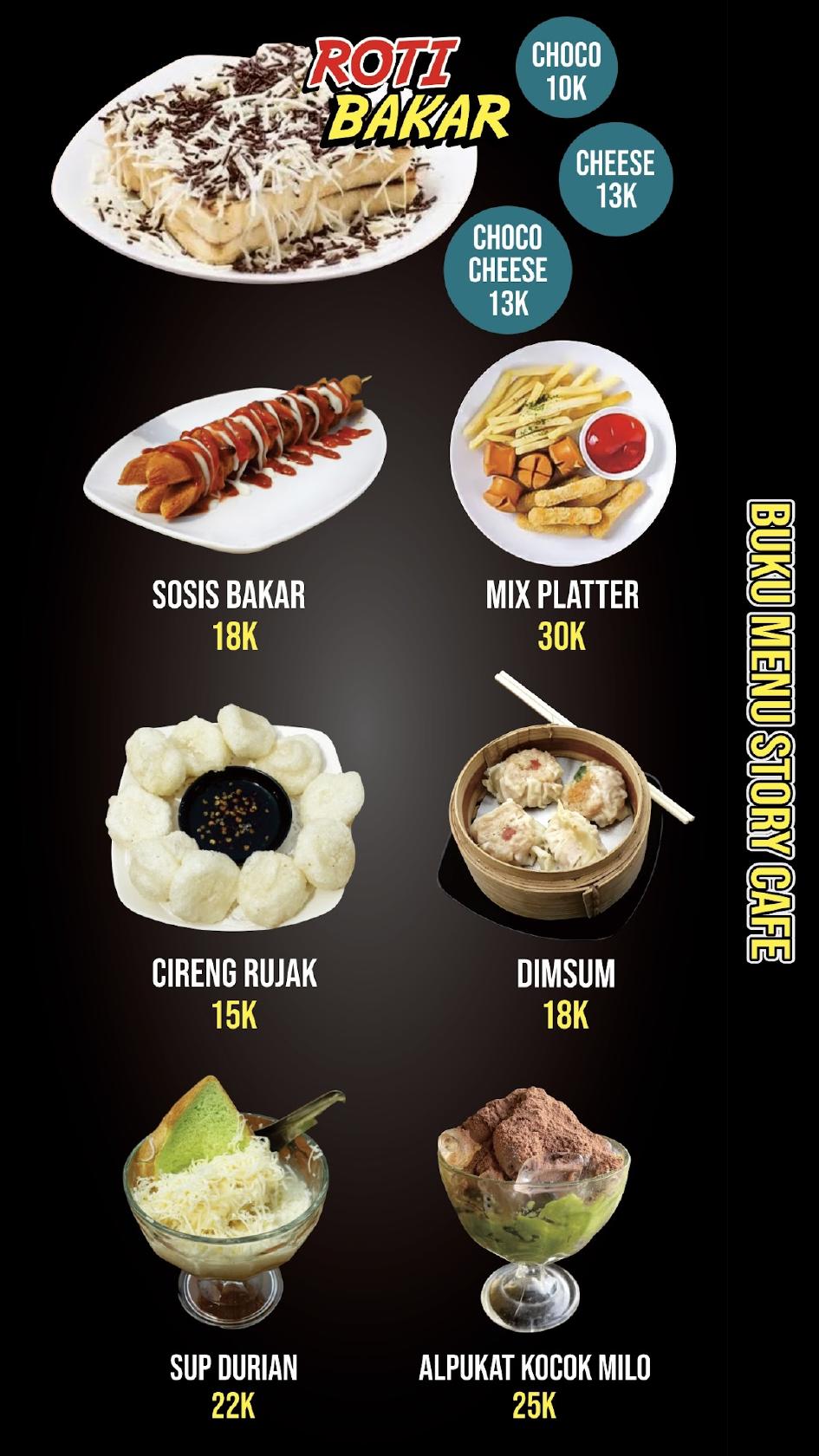 Menu at Story Cafe Balaraja, Wana Kerta