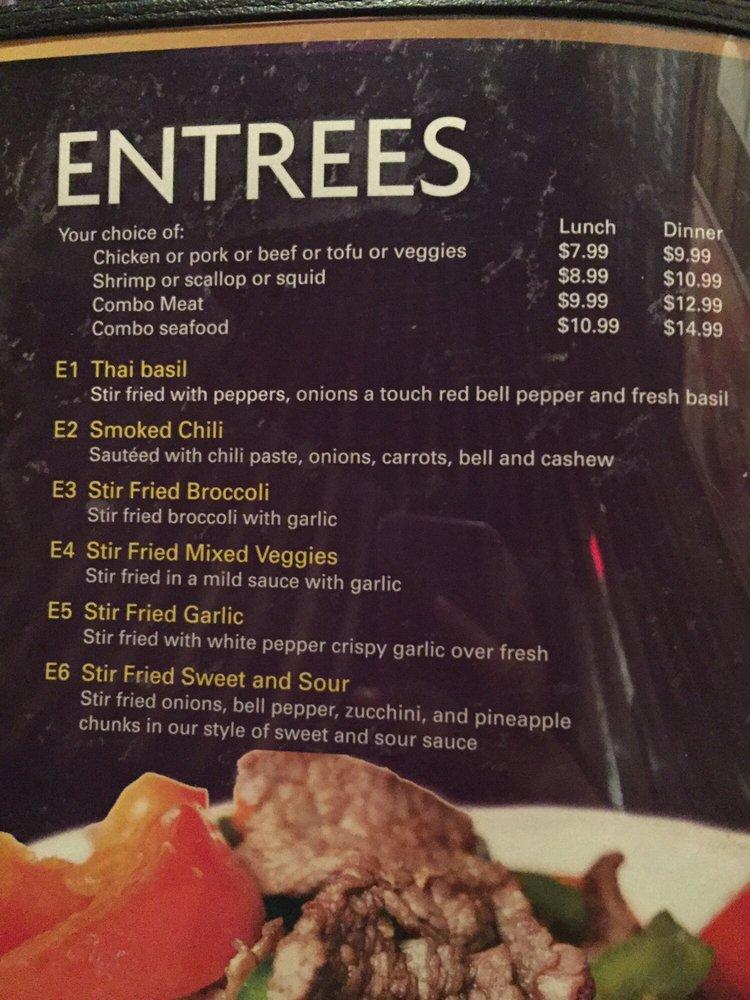 Menu at Thai Stellar restaurant, Webster, 803 E NASA Pkwy